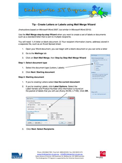 fillable online tip create letters or labels using mail merge wizard