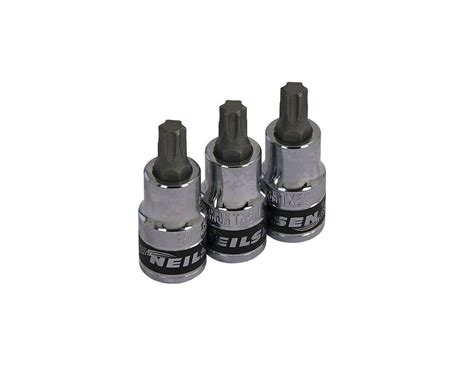 3pc T50 Torx Socket Star Bit 1 2drive