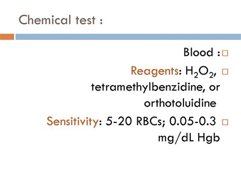 Introduction Physical Test Chemical Test Ppt Download
