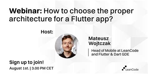Flutter Flutterarchitecture Mobileappdevelopment Webinar
