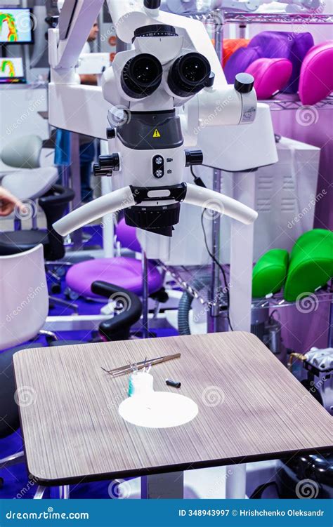 Surgical Microscope With A Powerful Magnification Range Stock Image