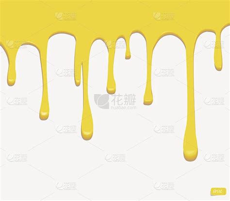 黄色无缝油漆滴落素材 花瓣网