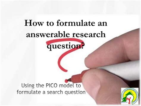 PICO Research Question PPTX Physical Therapy Wellness