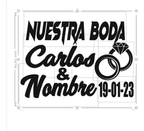 30 Pzas Vinil Personalizado Nuestra Boda Para Recuerdos Meses Sin