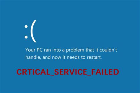 How To Fix Crticalservicefailed Bsod Error On Windows 10
