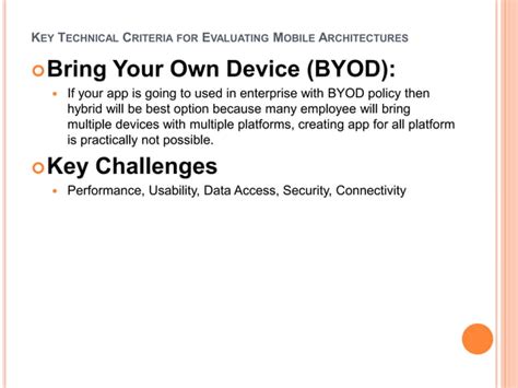 Architecting Mobile Application Ppt