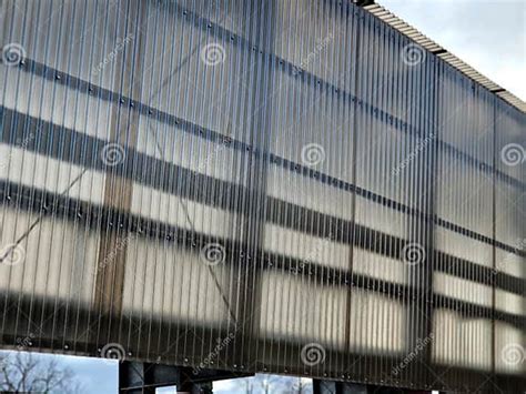 Terrace With Wooden Pergola And Plexiglass Roof Vines Are Stock Image Image Of Staircase