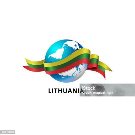 벡터 일러스트 레이 션의 세계리투아니아 국기와 함께 세계 국가 관광명소에 대한 스톡 벡터 아트 및 기타 이미지 국가 관광명소 기 날기 Istock