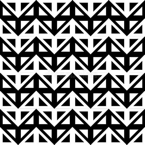 Vector Modern Seamless Geometry Pattern Chevron Black And White Abstract Stock Vector
