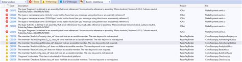 C Android Binding Library Project Library Reference Error Mono
