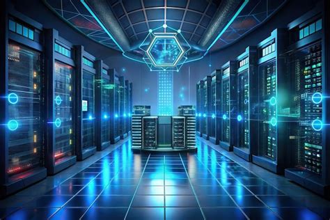 Premium Photo Modern Data Center And Network Infrastructure Solutions