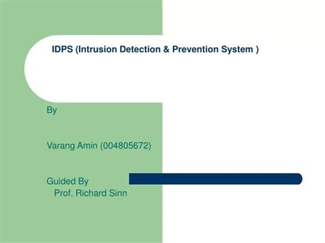Ppt Idps Intrusion Detection And Prevention System Powerpoint Presentation Id 4162605