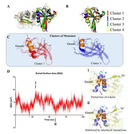 Fig S7 Cluster Analysis Of Dimeric A And Monomeric B Form Of