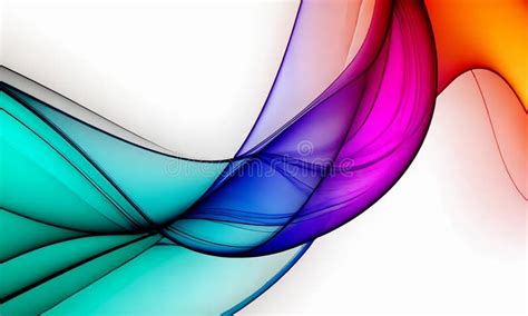 Abstract Wave Flowing With Vibrant Colors On White Background Stock Footage Video Of Smooth