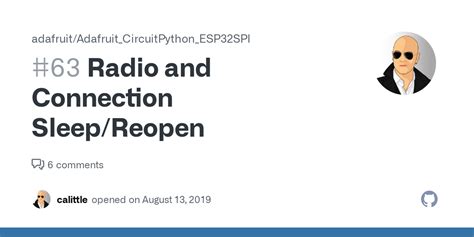 Radio And Connection Sleepreopen · Issue 63 · Adafruitadafruit