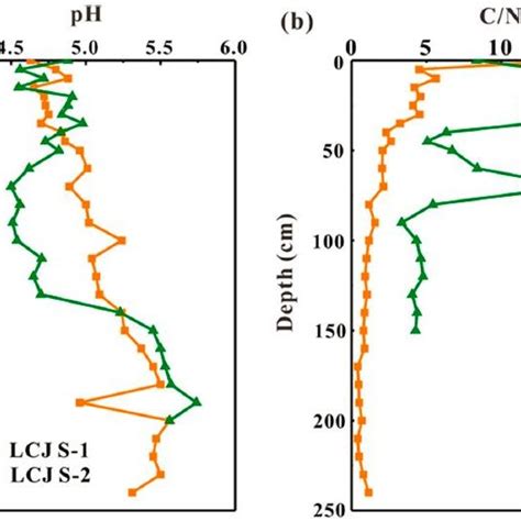Vertical Distribution Of Soil PH A And C N Ratios B In Soil Download Scientific Diagram