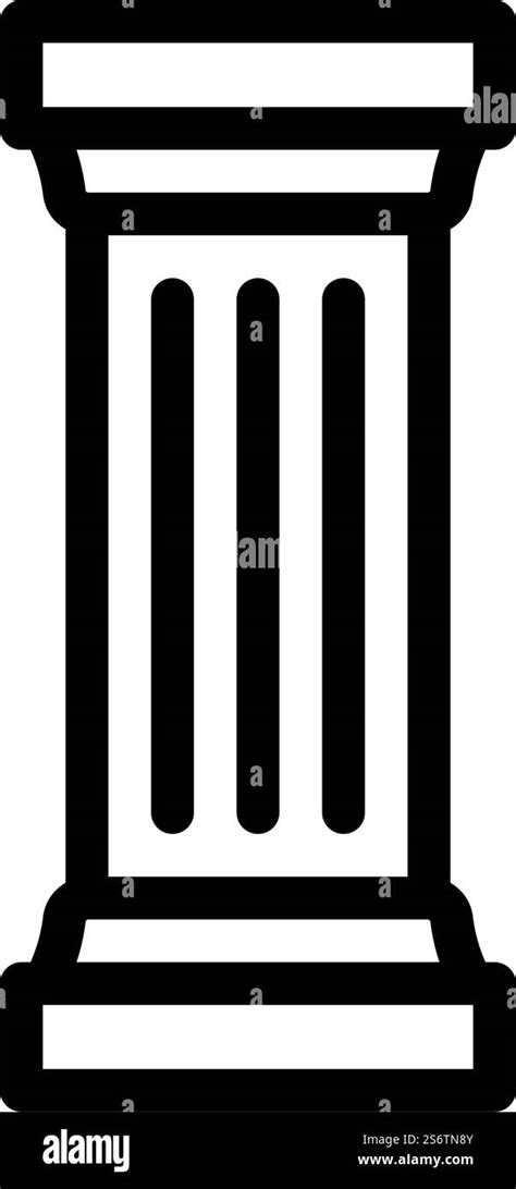 Columns And Posts Line Icon Vector Columns And Posts Sign Isolated Contour Symbol Black