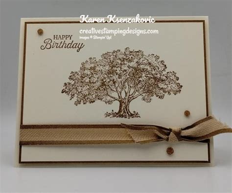 Stampin Up Loveliest Tree Cas Masculine Card Creative Stamping Designs