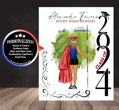 Track And Field Poster Javelin Sign Track And Field Graduation T Senior Night T