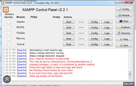 Xampp Error Apache Shutdown Unexpectedly Fix By Karishma Feb 2024 Medium
