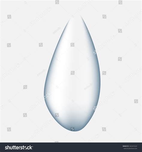 Realistic Pure Transparent Water Drop Shadow Stock Illustration Shutterstock