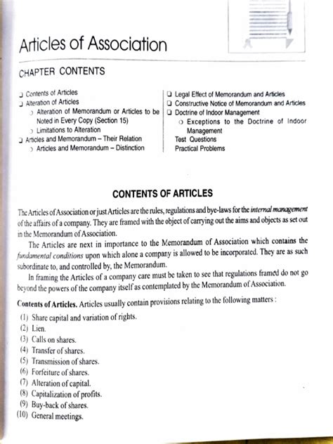 Articles Of Association Pdf Articles Of Association Board Of