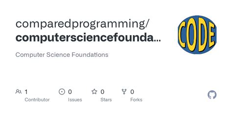 github comparedprogramming computersciencefoundations computer