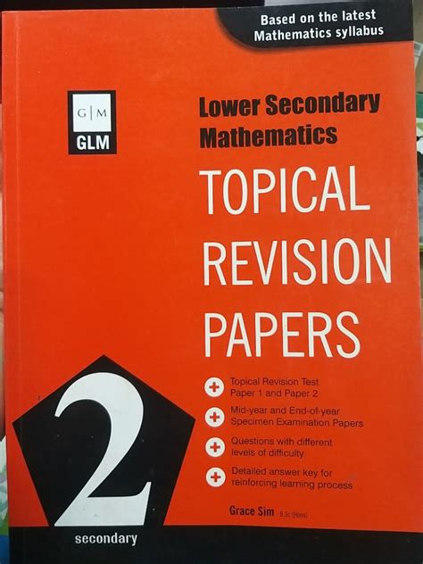 Lower Secondary Mathematics Topical Revision Papers Assessment Book Hobbies And Toys Books