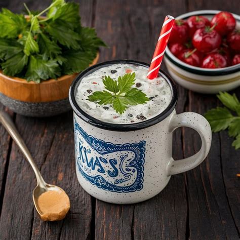 Premium Photo Kvass Drink In A Traditional Mug
