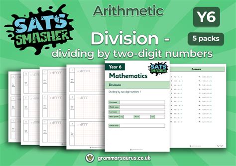Y6 Sats Smasher Maths Arithmetic Division Dividing By Two Digit Numbers Grammarsaurus