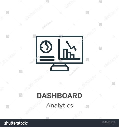 Dashboard Outline Vector Icon Thin Line Stock Vector Royalty Free 1571307895 Shutterstock