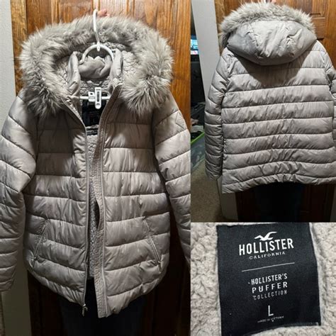 Hollister Jackets And Coats Hollister Light Gray Puffer Jacket With