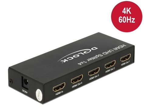 Delock Hdmi Uhd 4k Jakaja Splitter 4 Porttia Triosoft Oy