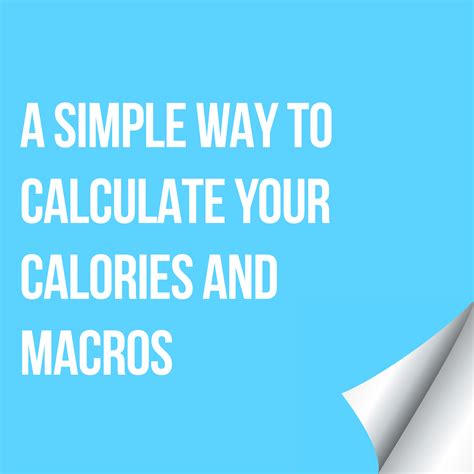 The Simple Method For Calculating Your Calories Macros Michael Hermann