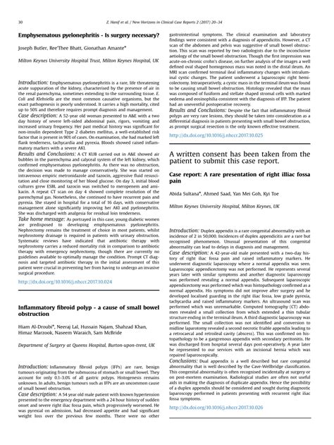 Pdf Inflammatory Fibroid Polyp A Cause Of Small Bowel Obstruction