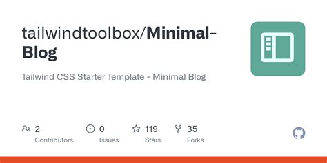 Github Tailwindtoolboxminimal Blog Tailwind Css Starter Template