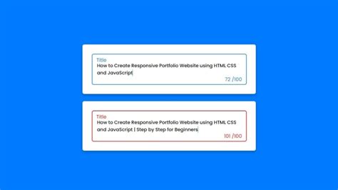 Character Limit Using Html Css And Javascript