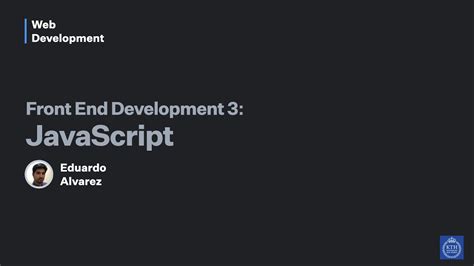 Frontend Development Lecture 3 Javascript Part 1 Youtube