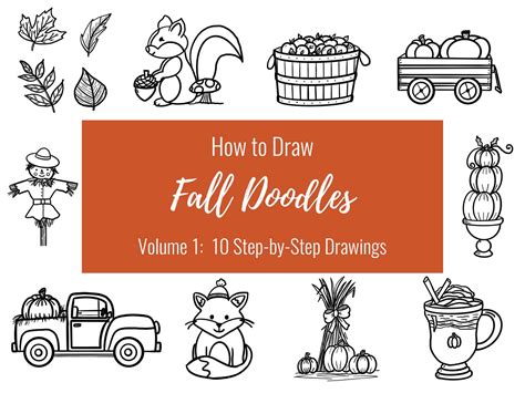 How To Draw Cute Fall Doodles Printable Worksheets Bullet Journal