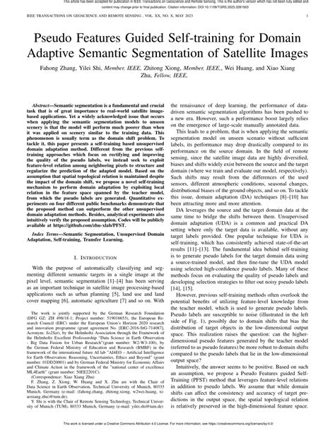 Pdf Pseudo Features Guided Self Training For Domain Adaptive Semantic Segmentation Of