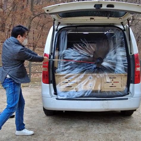 스타렉스 트렁크모기장 차박모기장 차량용모기장 우레탄창 방충망 세티가방