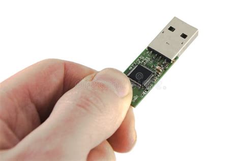 Inside Usb Structure In Hand Exposed Circuit Of Usb Flash Drive Stock Image Image Of Drive