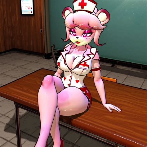 Rule 34 3d Ai Generated Bear Ears Bear Girl Candy In Mouth Cleavage