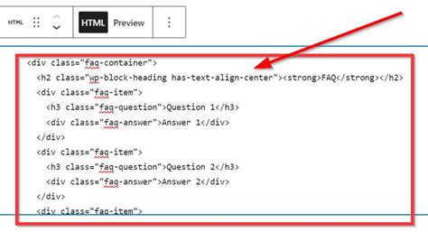 how to create a collapsible faq in gutenberg without plugin