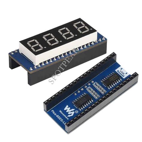 raspberry pi pico 4 digit 8 segment display module spi compatible