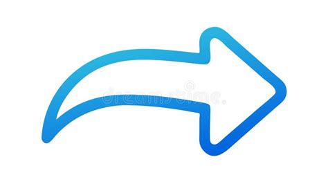 Curved Right Arrow Icon Indicating Direction Forward Vector Design Generative Ai Stock Vector