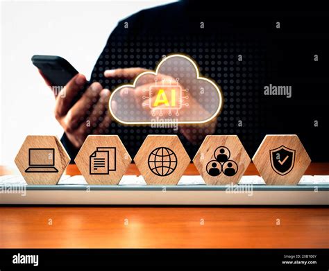 Ai Cloud Concept Data Analysis And Management Automating Process Rapidly Solve Business