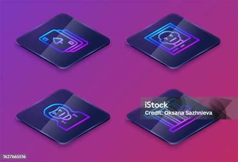 아이소메트릭 라인 카드 놀이 도둑 마스크 수배 포스터 및 감옥 창을 설정합니다 파란색 사각형 버튼입니다 벡터 0명에 대한 스톡 벡터 아트 및 기타 이미지 Istock