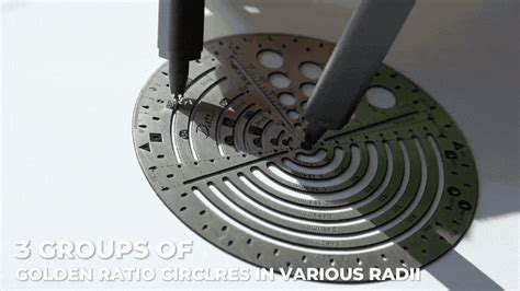 Exlicon L Golden Ratio Tool Set Circle Tool Artists Golden Ratio Tool For Perfect Circles