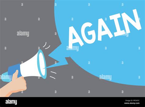 Word Writing Text Again Business Concept For Repeating Something Once